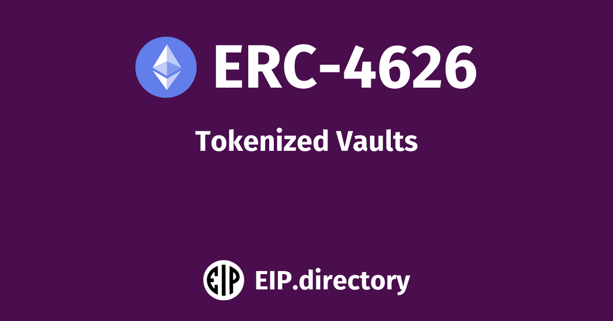 ERC-4626: Tokenized Vaults