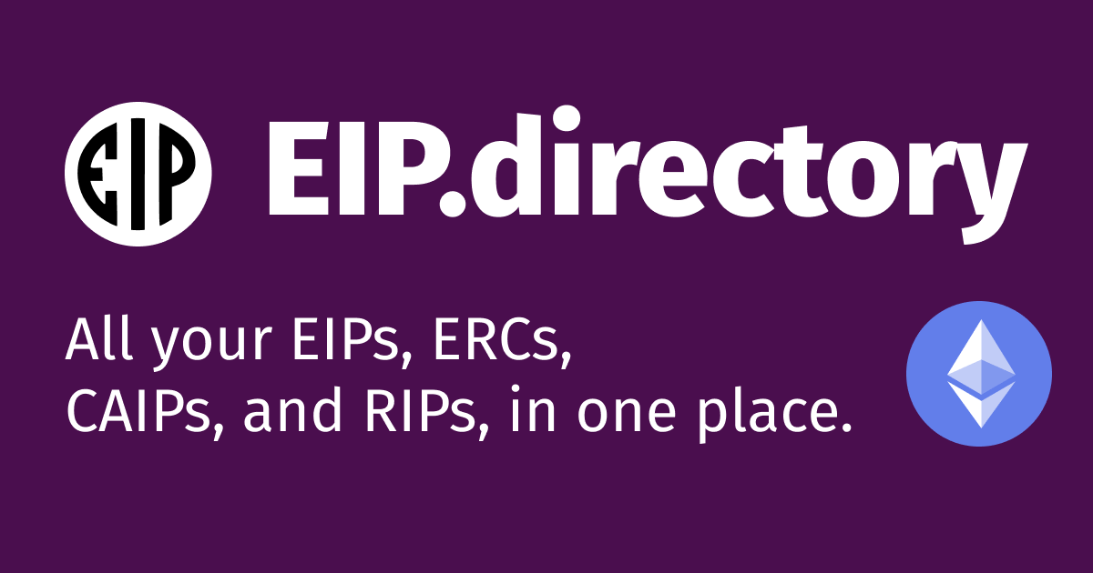 EIP, ERC, CAIP, and RIP Directory